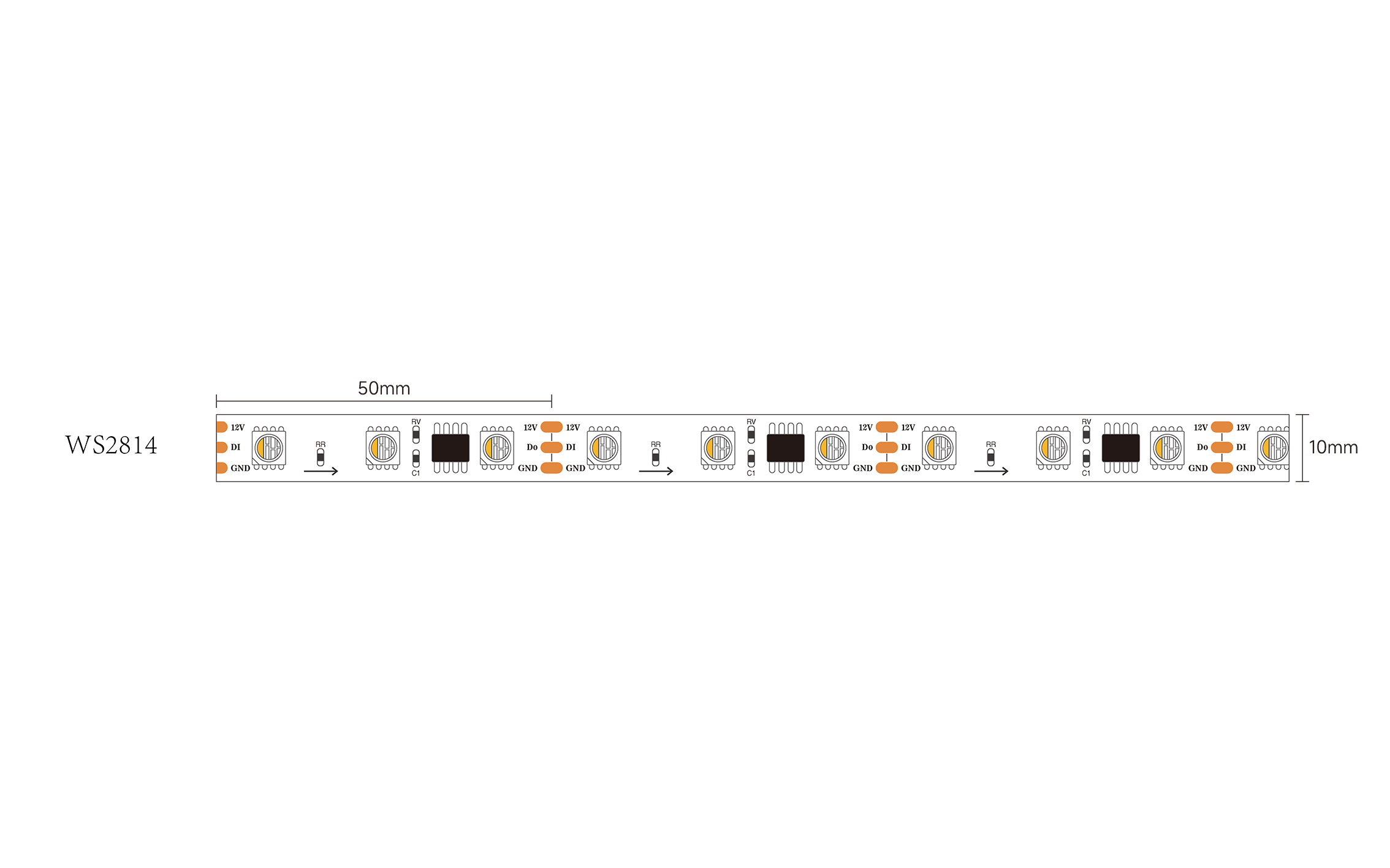 WS2814 RGBWIC LED Strip – BTF-LIGHTING