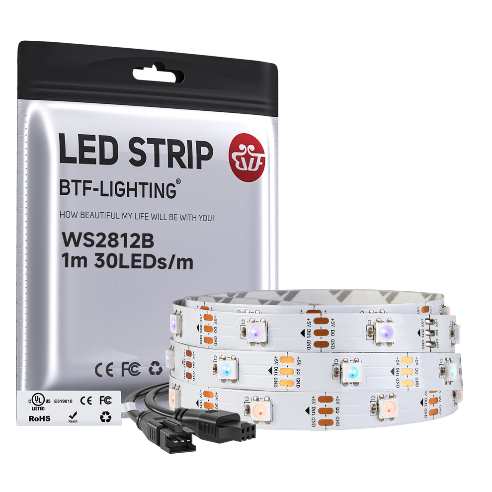 WS2812B RGB LED Strip DC5V | Individually Addressable Pixel Lights ...