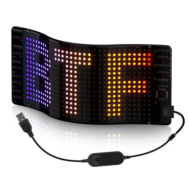 LED Matrix Pixel Panel Bluetooth APP USB 5V Flexible Addressable RGB P ...