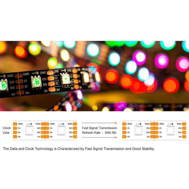 SK9822 (Similar to APA102C) Individually Addressable DATA and CLOCK DC ...