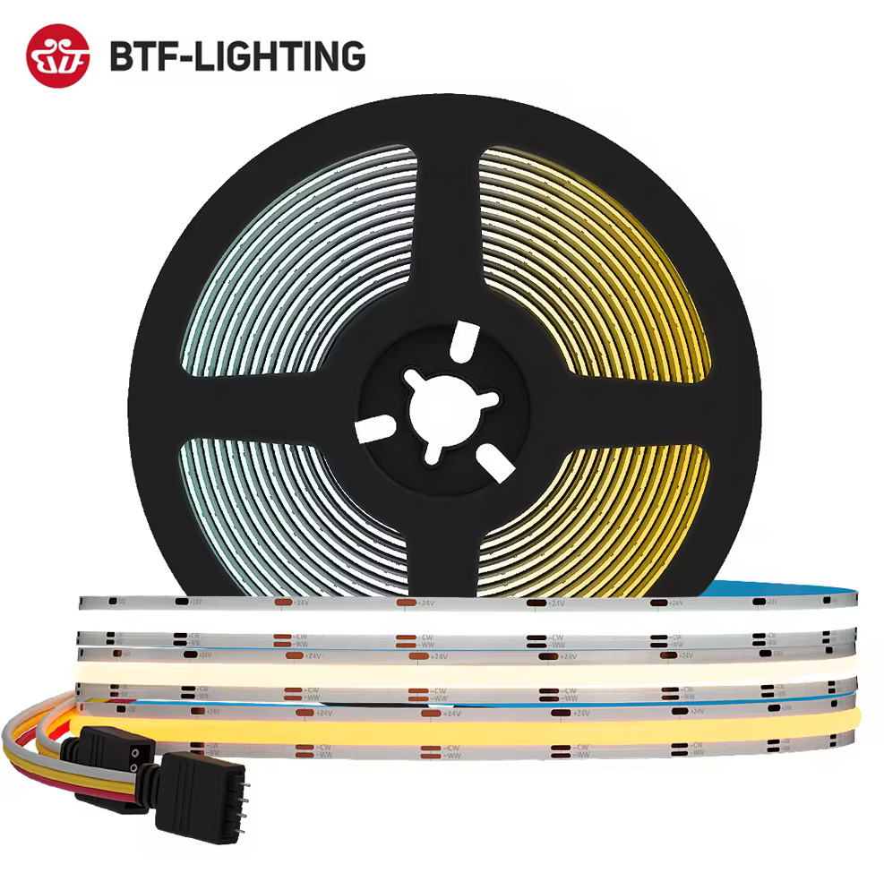 FCOB CCT 640LEDs Light Strip Tunable 3000K-6000K CRI 90+ High Density – BTF-LIGHTING
