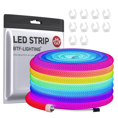 360 Degree Round Addressable RGB IC Reticulate Neon LED Strip Light ...
