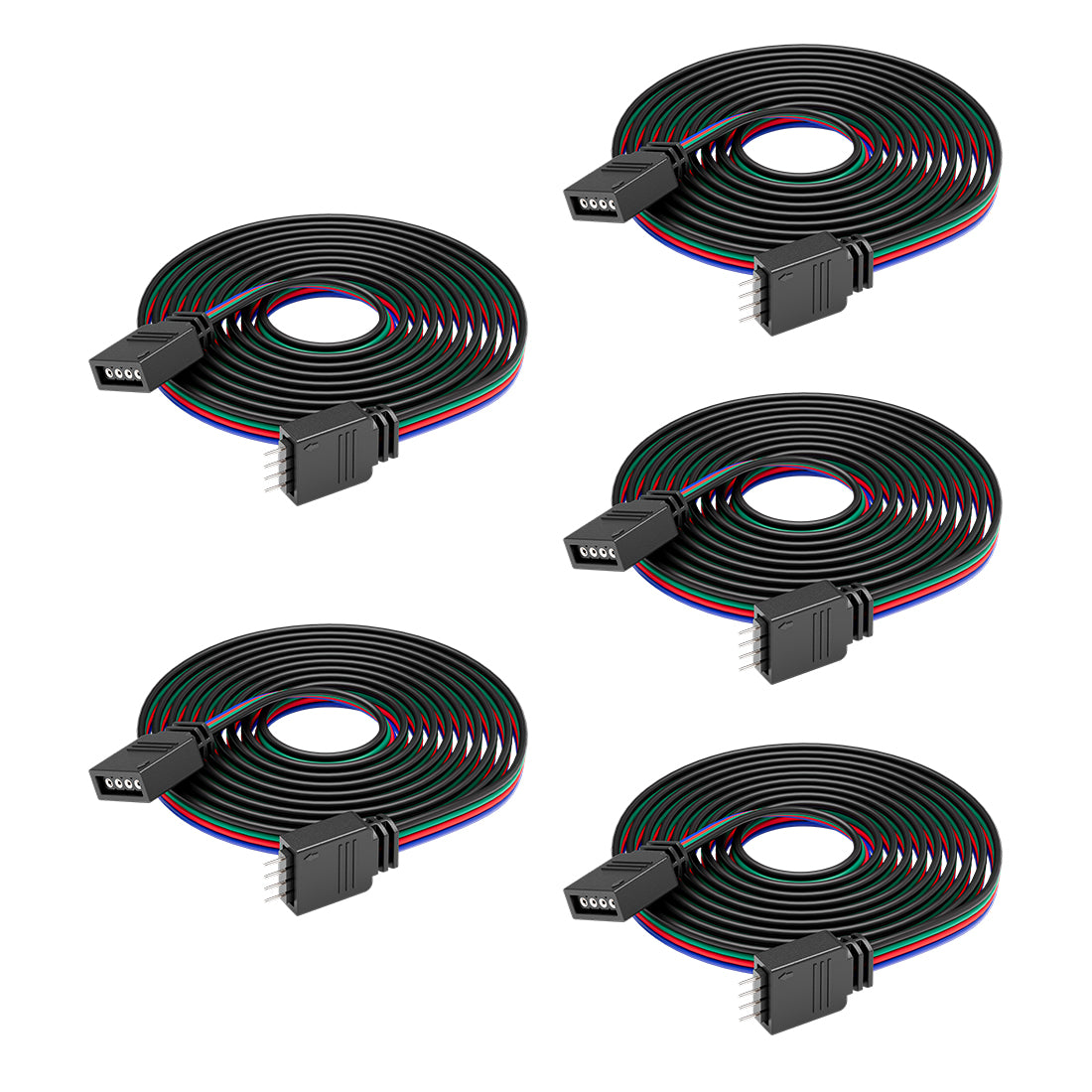 5Pcs 22AWG 4Pin 5pin 6pin LED Connector Male Female JST Dual End for P ...