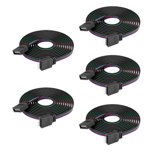 5Pcs 22AWG 4Pin 5pin 6pin LED Connector Male Female JST Dual End for P ...