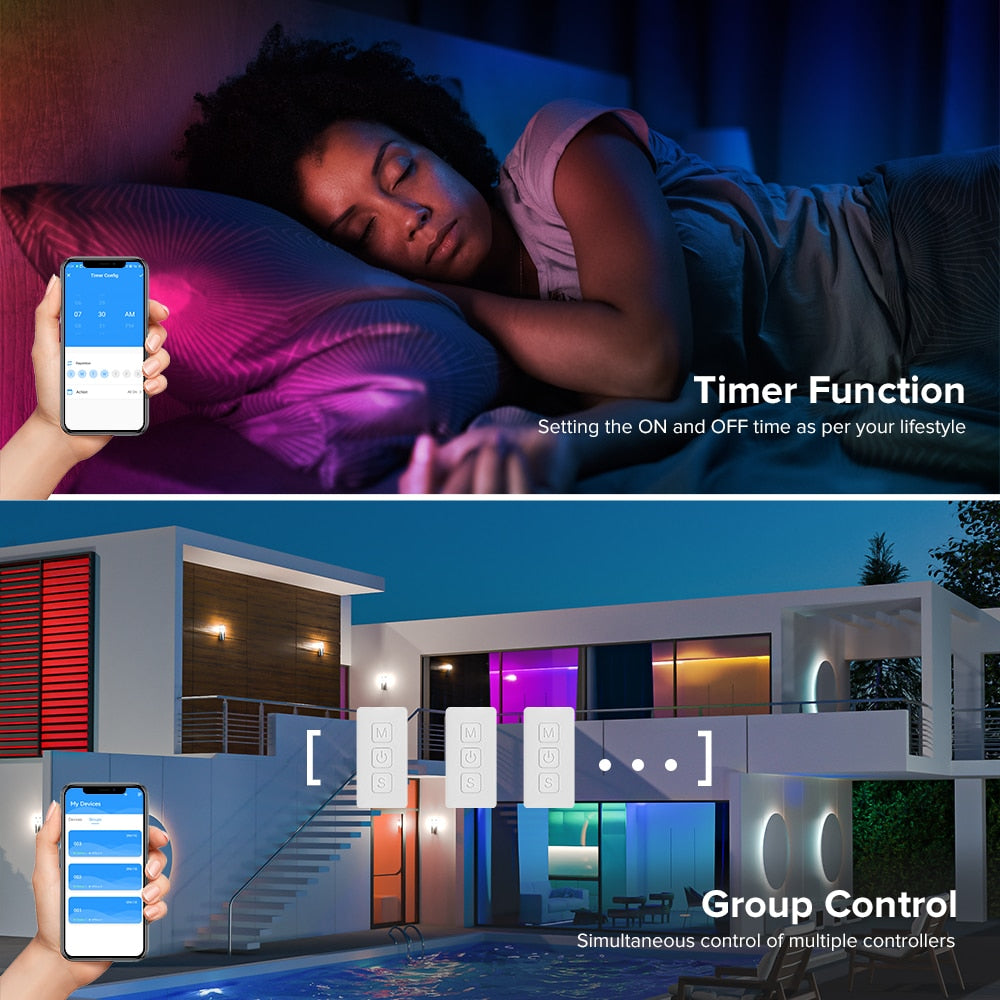 FCOB COB USB RGB LED Light Strip Full Set 576 LEDs DC5V IR38 Keys BT M ...