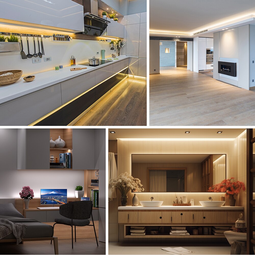 FCOB LED Strip IP65 Waterproof 5M 480 528 640 LEDs Flexible FOB COB Le ...