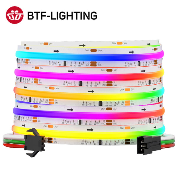 WS2811 RGB FCOB LED Strip | 630/720 LEDs/m Addressable COB Lights – BTF ...