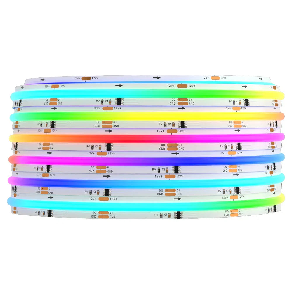 DC12V 24V FCOB SPI RGBIC LED Strip Light 576LEDs WS2811 Addressable Dr ...