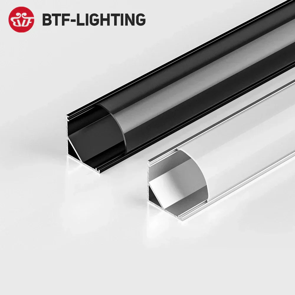 U V Shape Silver Black PC LED Channels Aluminum Holder Diffuser Cover ...