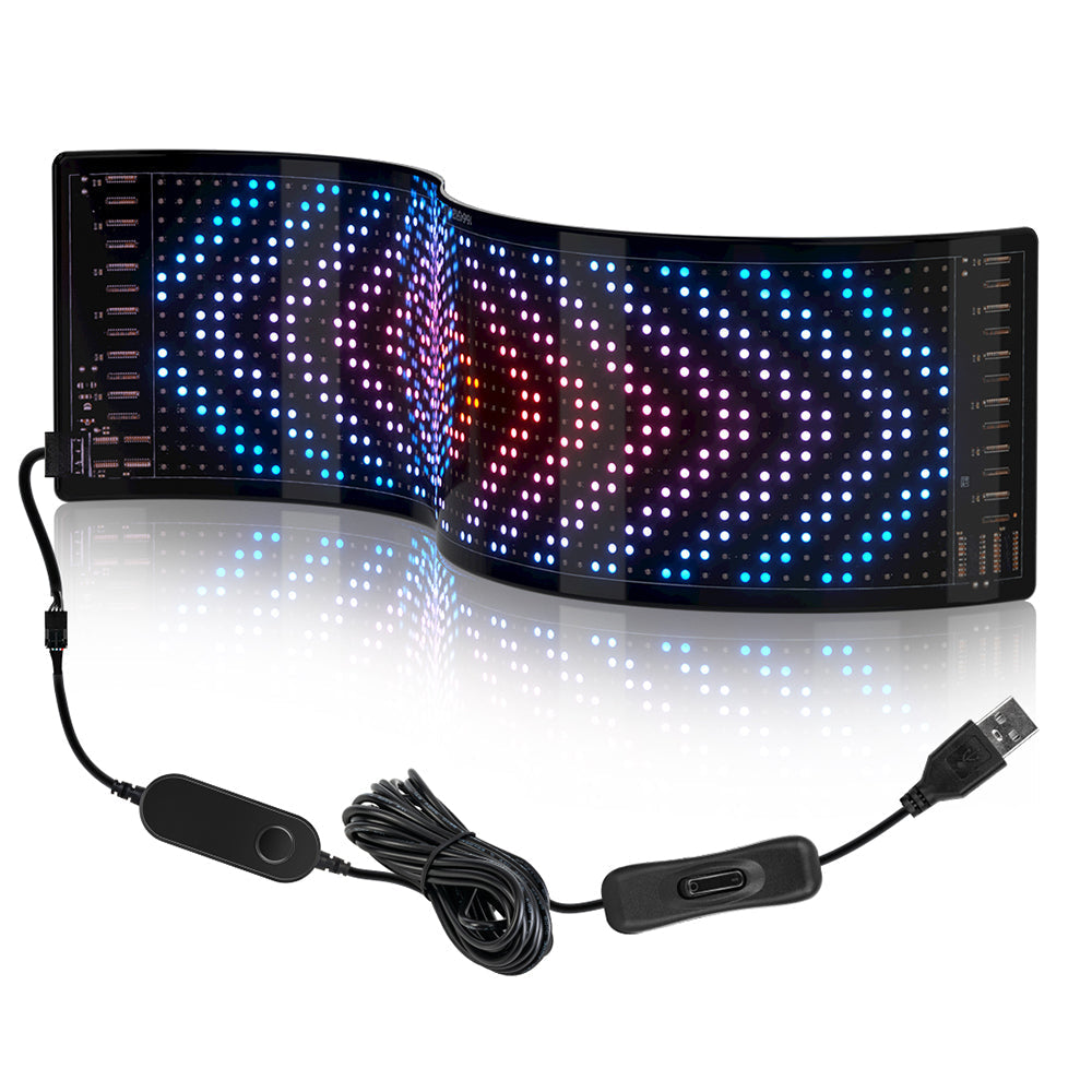 LED Matrix Pixel Panel Bluetooth APP USB 5V Flexible Addressable RGB P ...