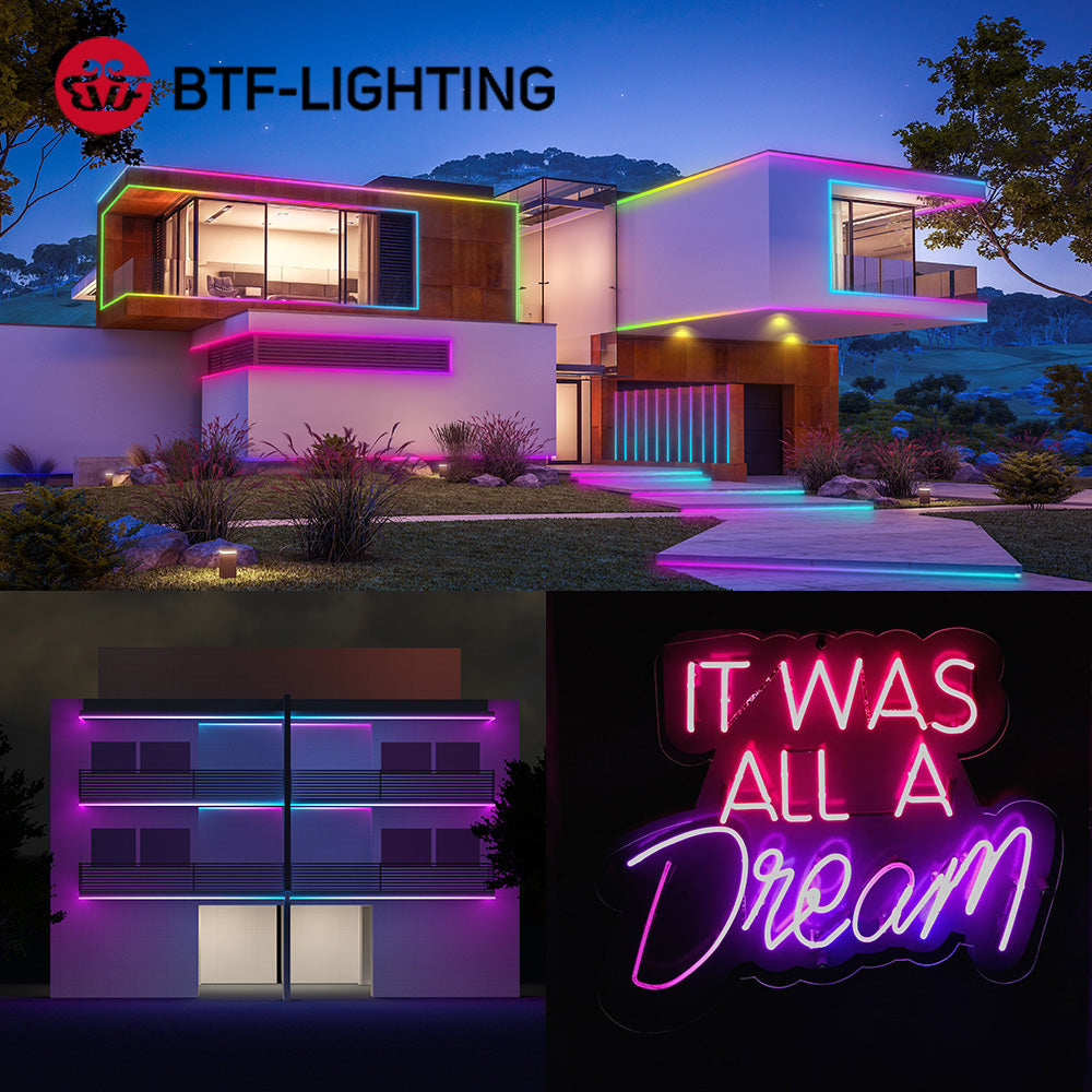 Music Dreamcolor LED Neon Light Kits Silica Gel Lights WS2811 LED Stri ...