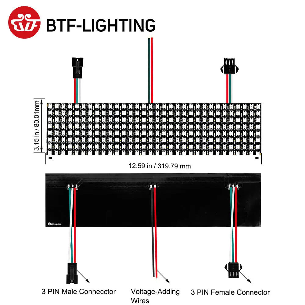 WS2812B RGB LED Pixel Panel Light 62LEDs WS2812B ECO 8x8 16x16 8x32 Di ...
