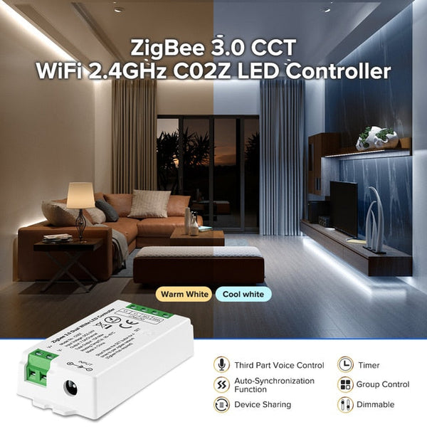 Zigbee 3.0 WiFi 2.4GHz LED Controller DIM CCT RGB RGBW RGBCCT Hue Brid ...