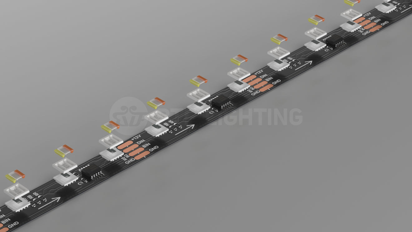 WS2805 Pixels LED Strip Light RGBCCT 5IN1 60LEDs/M Addressable Dual Si ...