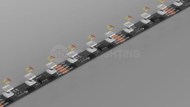 WS2805 Pixels LED Strip Light RGBCCT 5IN1 60LEDs/M Addressable Dual Si ...