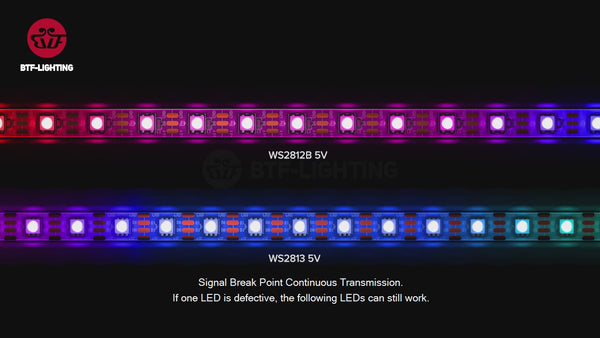 WS2815 RGBIC Individually Addressable Dual-Signal LED Pixels Strip Lig – BTF-LIGHTING